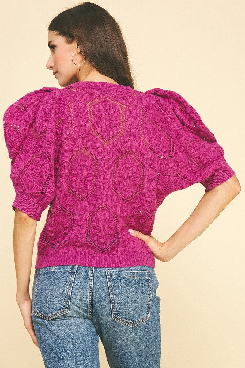 Magenta Callie Sweater – Purpose Boutique